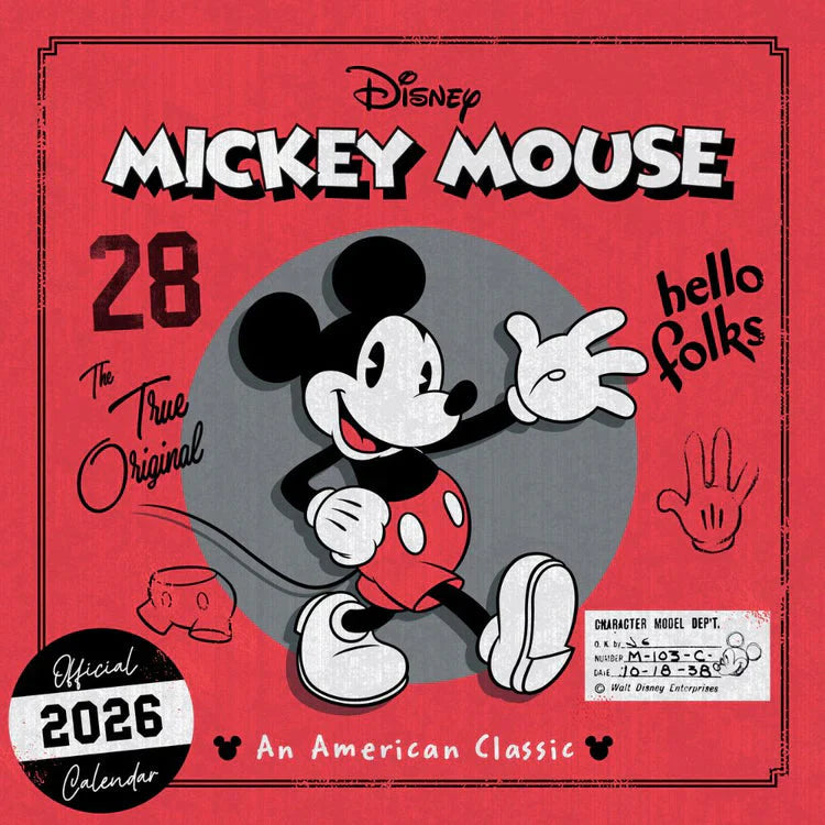 2026 Mickey Mouse Classic - Square Wall Calendar