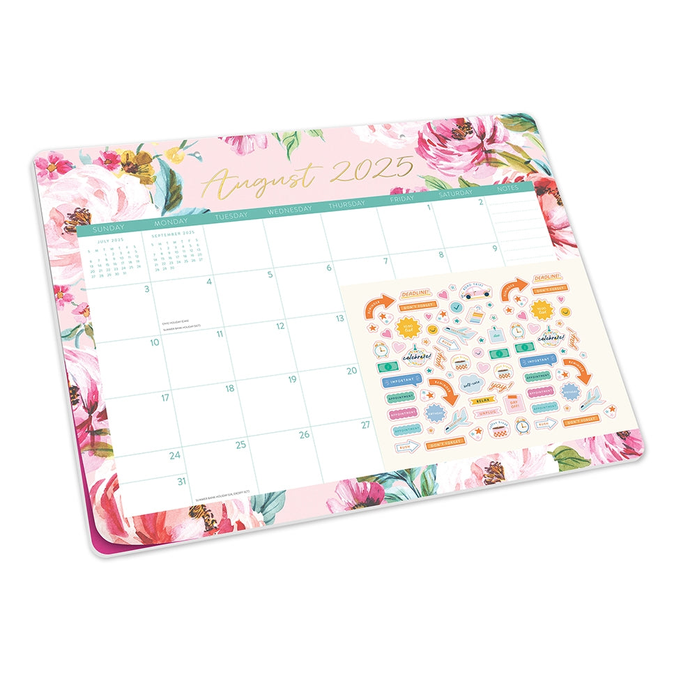 2026 Bella Flora - 17-Month Desk Blotter Calendar