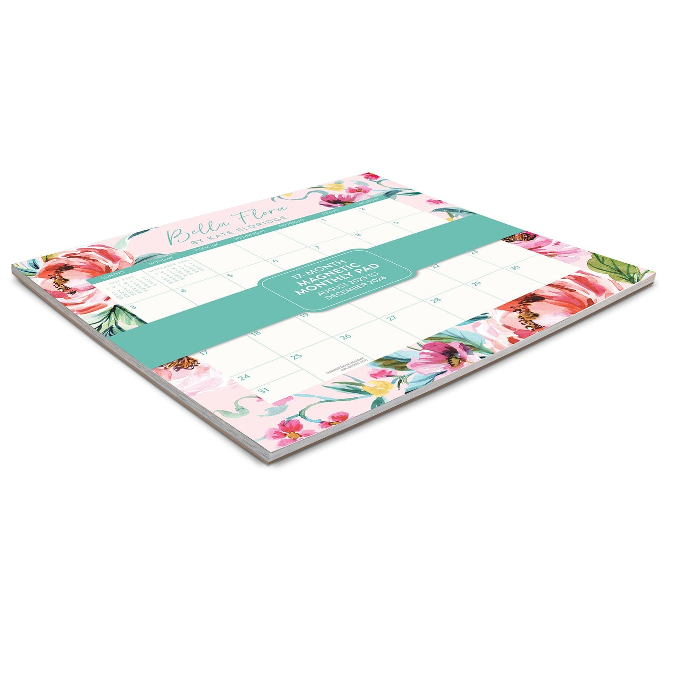2026 Bella Flora - 17-Month Monthly Magnetic Pad Calendar