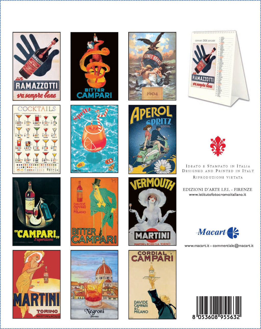 2026 Drink - Desk Easel Calendar