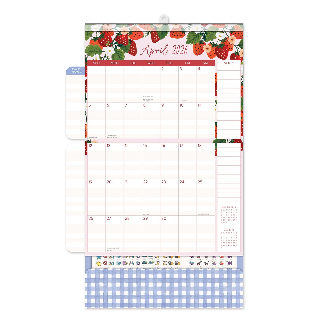 2026 Fruit & Flora Do It All - 17-Month Magnetic Square Wall Calendar