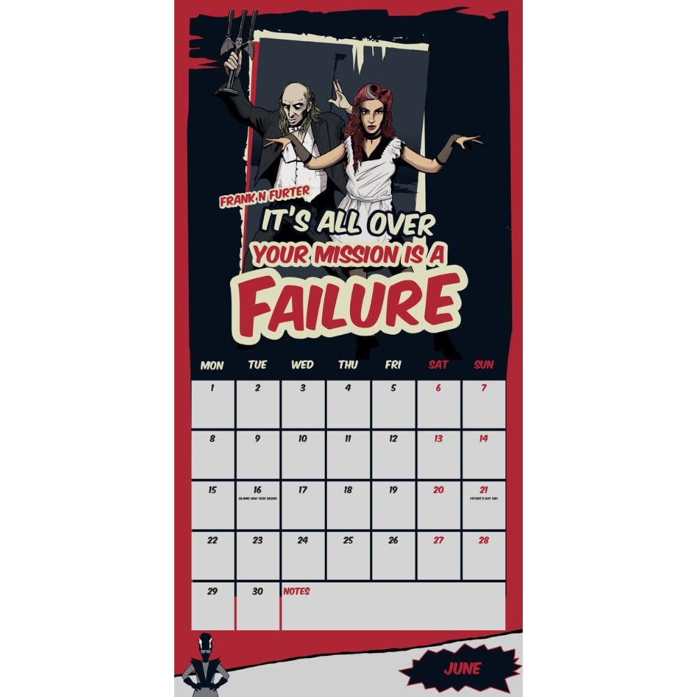 2026 Rocky Horror Show - Square Wall Calendar