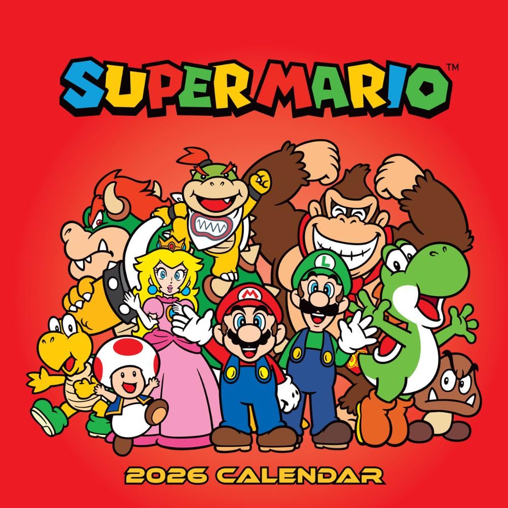 2026 Super Mario - Square Wall Calendar