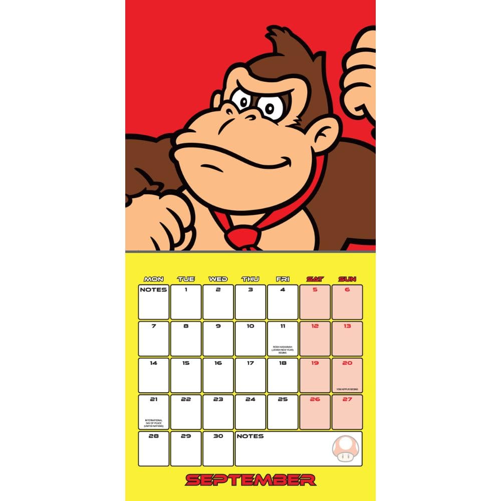 2026 Super Mario - Square Wall Calendar