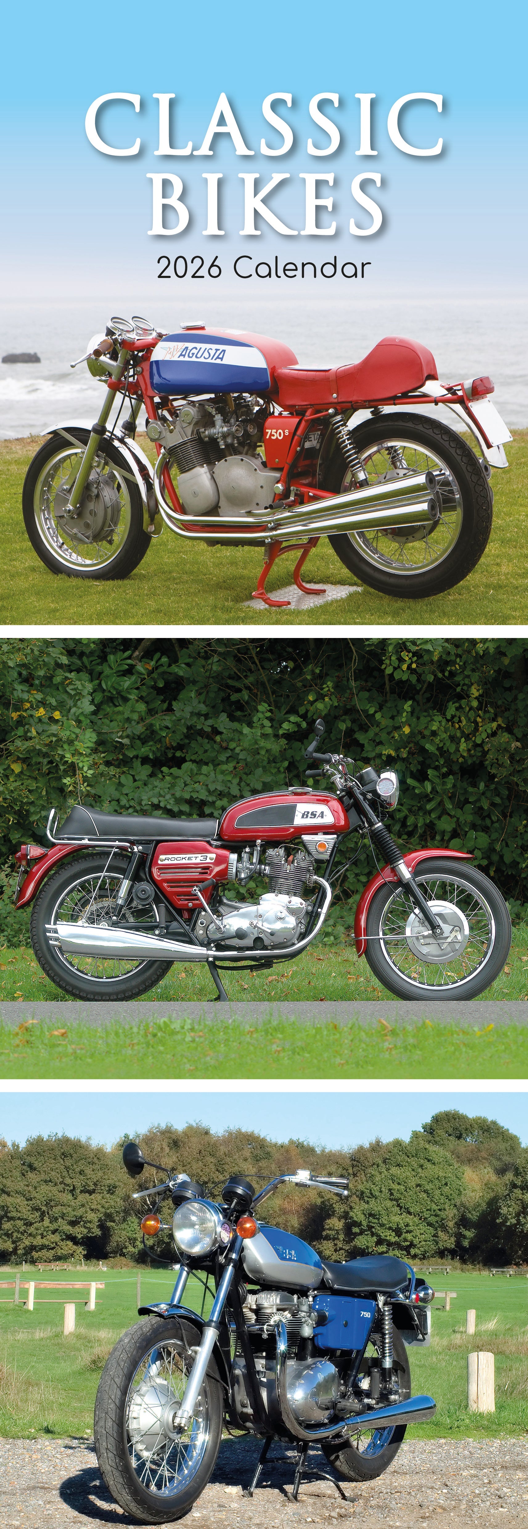 2026 Classic Bikes - Slim Wall Calendar
