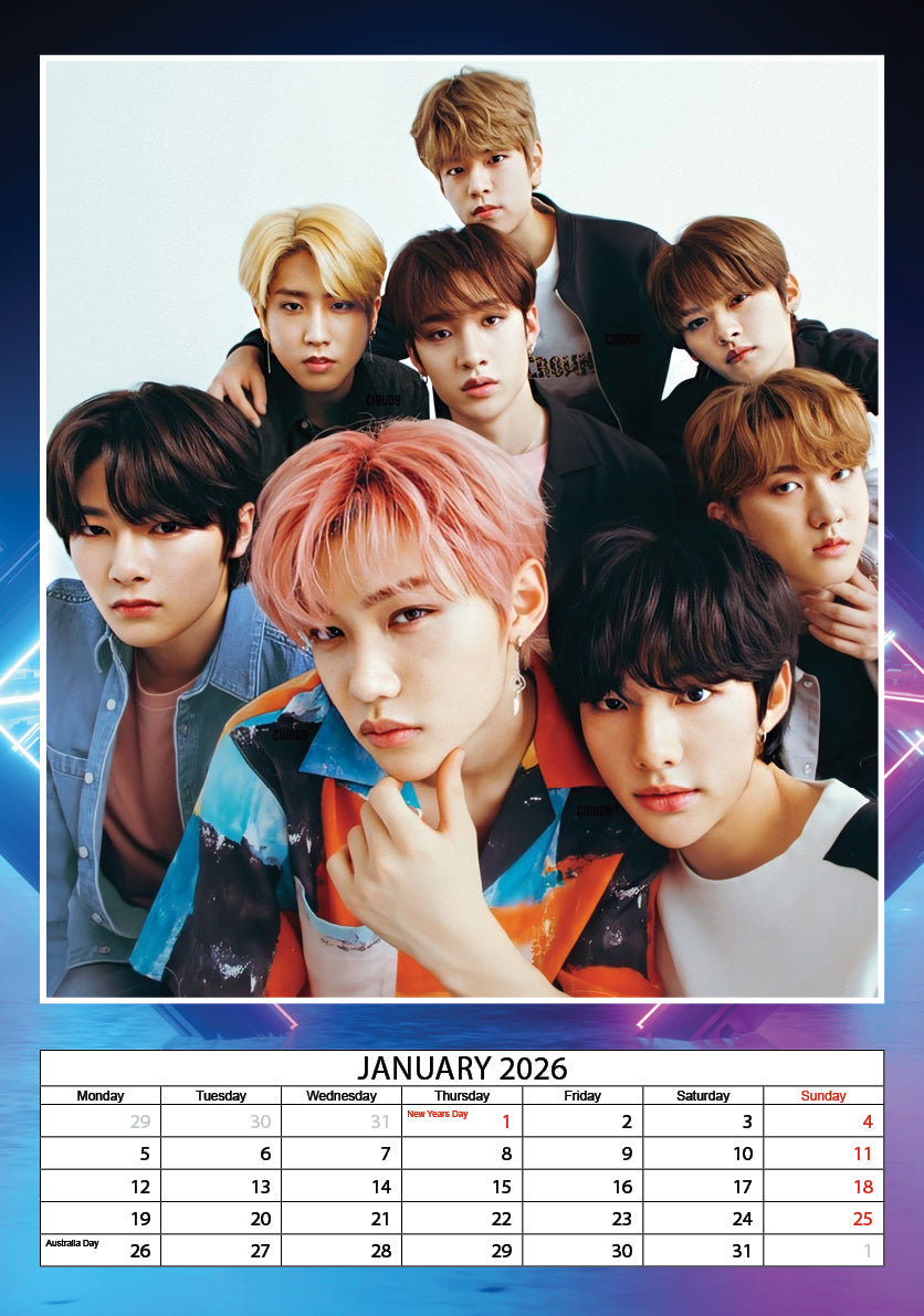 2026 Stray Kids - A3 Wall Calendar