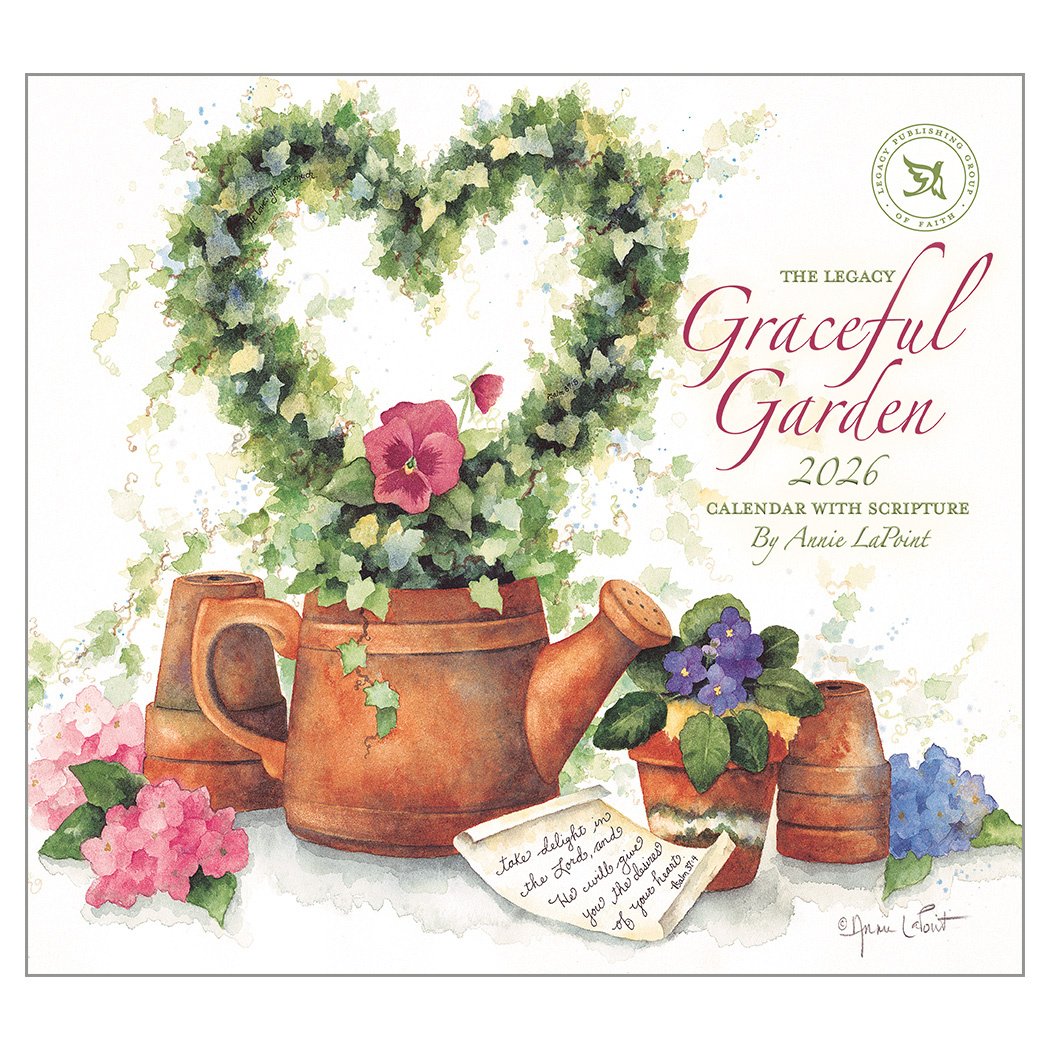 2026 Legacy Graceful Garden - Scripture - Deluxe Wall Calendar