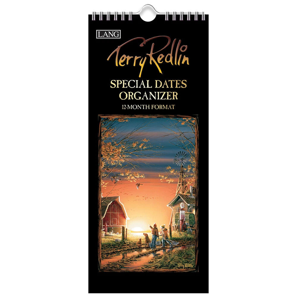 LANG Terry Redlin Special Date Organizer - Perpetual Slim Wall Calenda